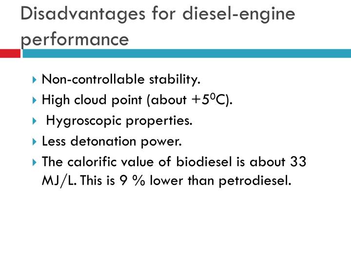 PPT - Biodiesel: Preparation, properties, advantages & disadvantages ...