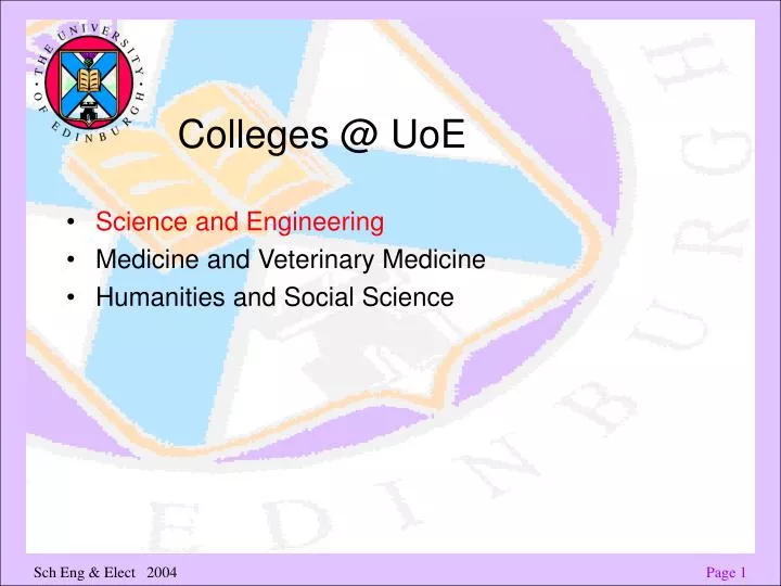 PPT - Colleges @ UoE PowerPoint Presentation, free download - ID:4265014