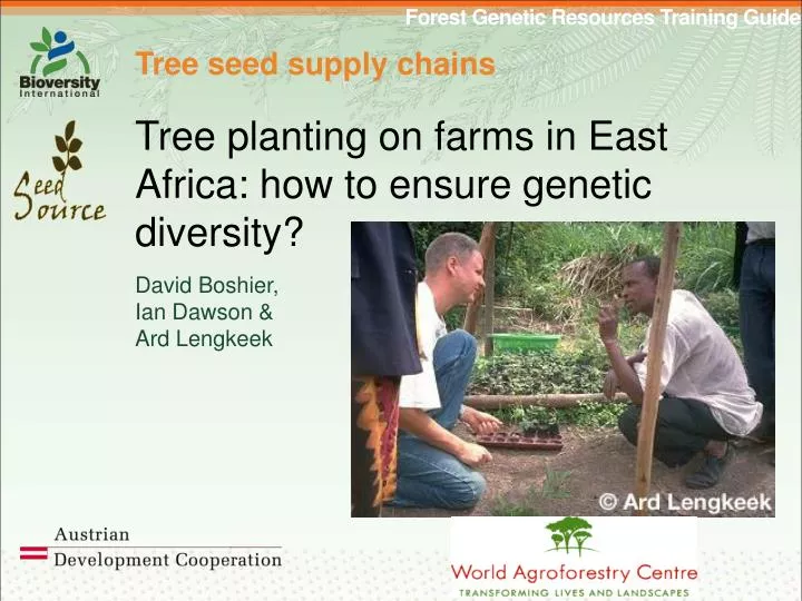 PPT - Tree seed supply chains PowerPoint Presentation, free download ...