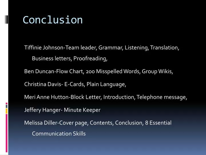 PPT - Conclusion PowerPoint Presentation, free download - ID:4265334