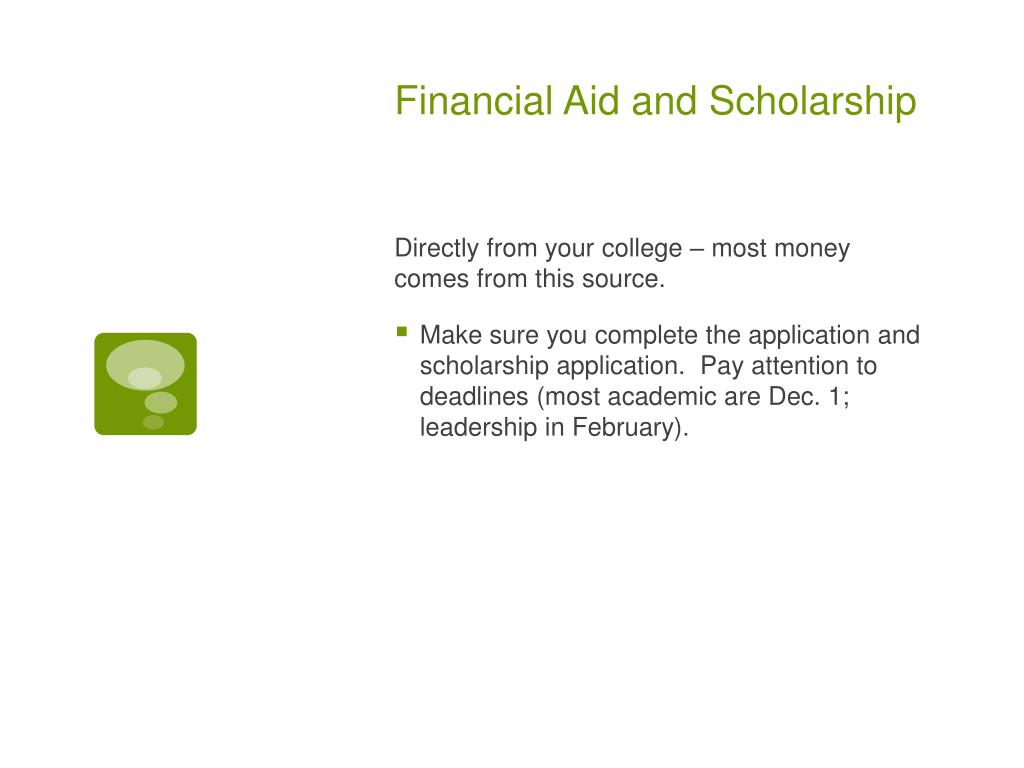 PPT - Financial Aid and Scholarship PowerPoint Presentation, free ...