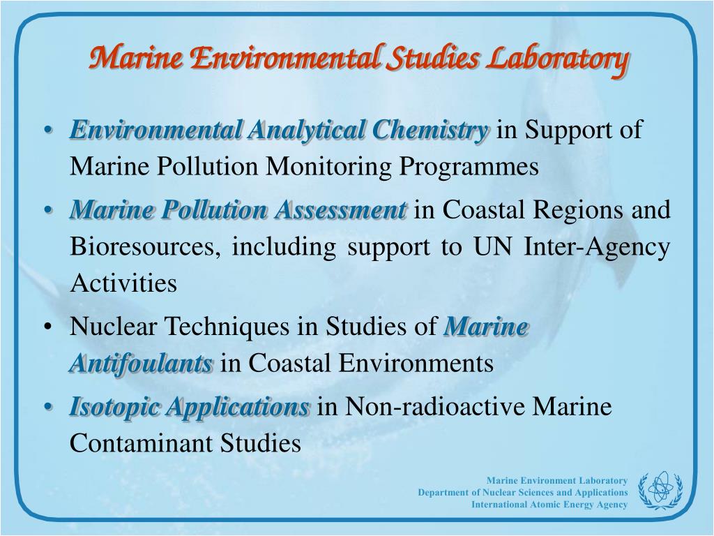 PPT - Marine Environment Laboratory Activities in the Marine Coastal ...
