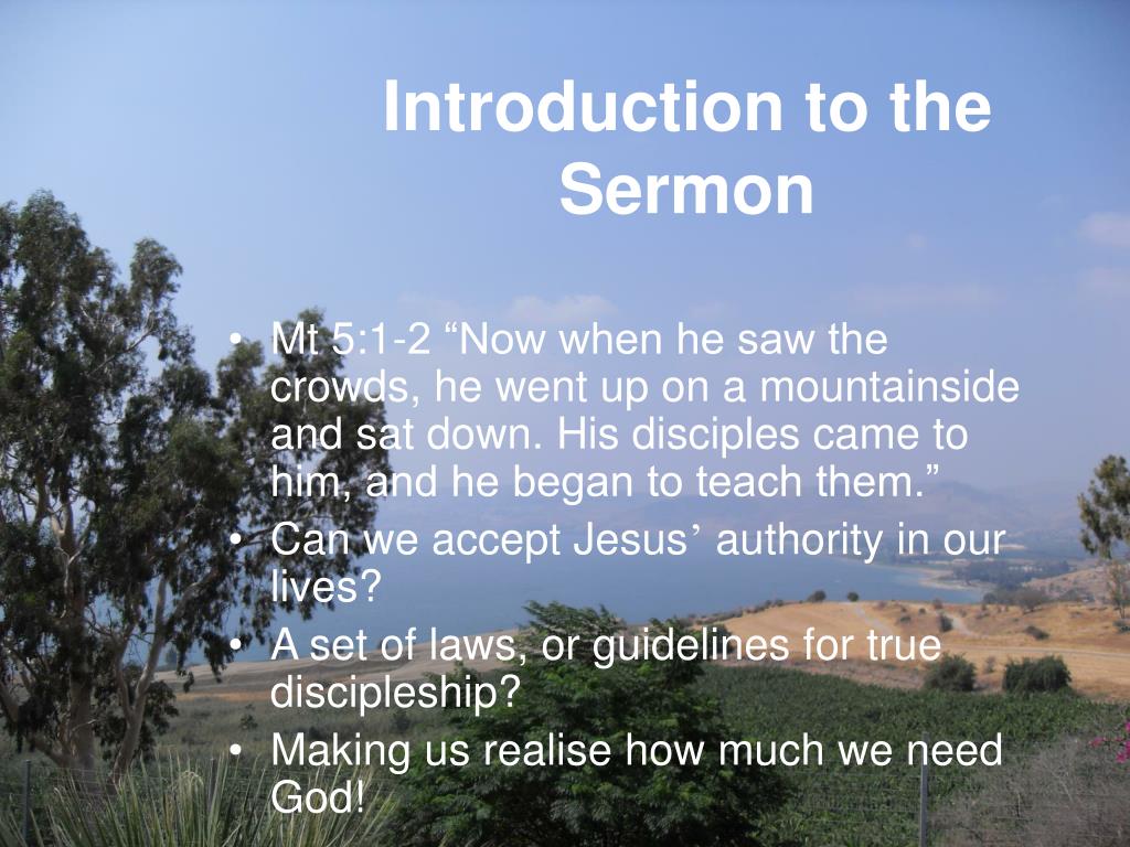 PPT - The Sermon on the Mount – God ’ s law of the heart PowerPoint ...