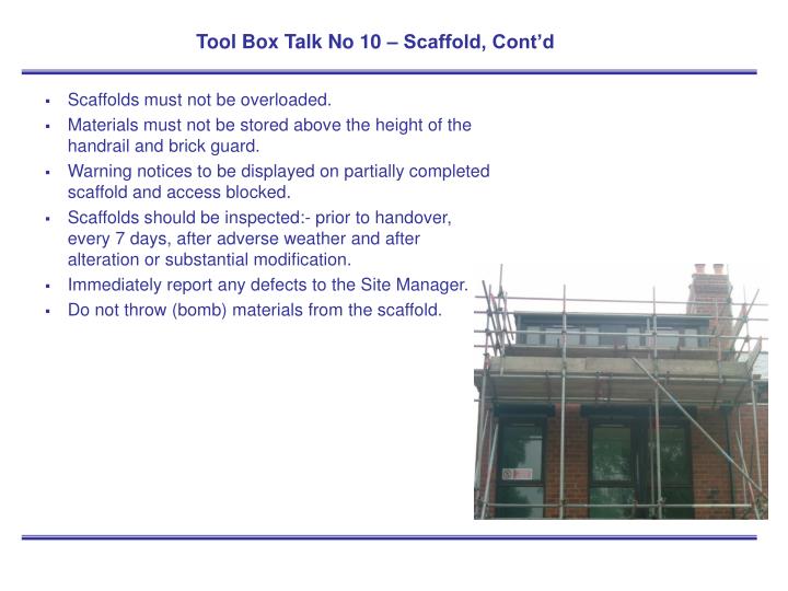 PPT - Tool Box Talk – Training Kit PowerPoint Presentation - ID:4266936