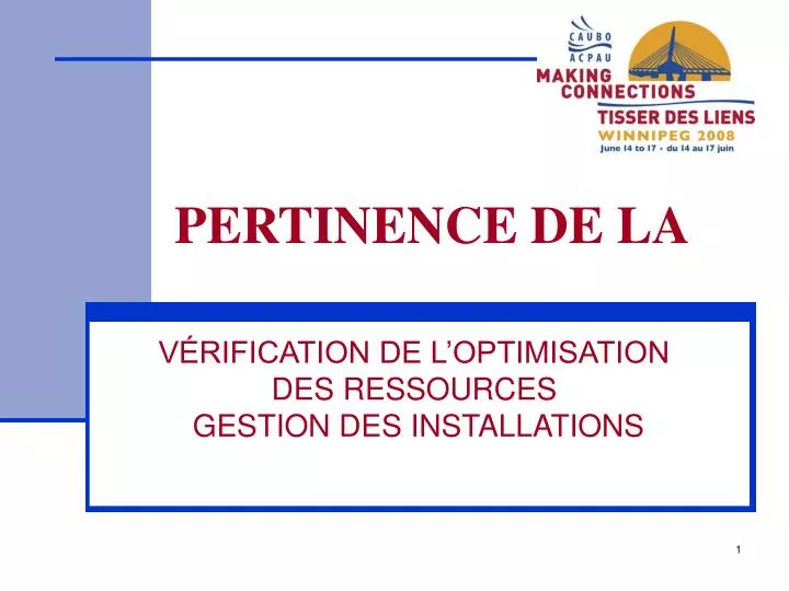 PPT - PERTINENCE DE LA PowerPoint Presentation, free download - ID:4267031