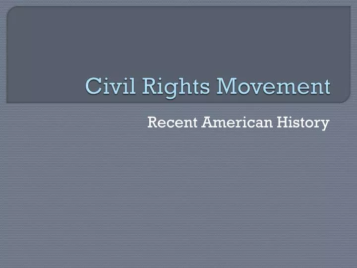 PPT - Civil Rights Movement PowerPoint Presentation, free download - ID ...