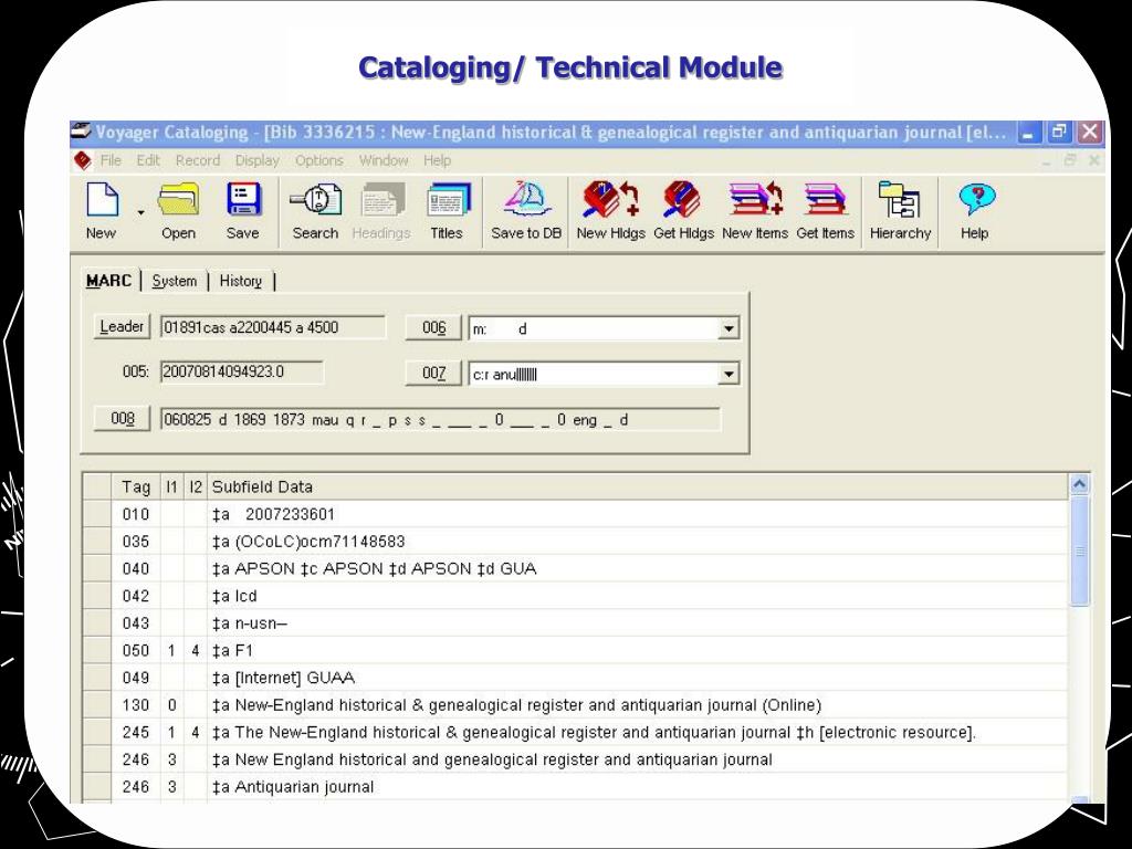 PPT - Secrets of the MARC Code: Understanding the Cataloging Record ...