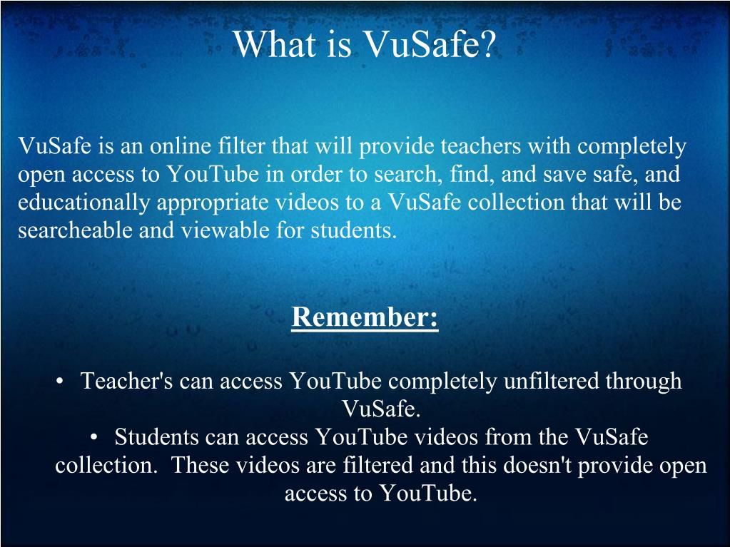 PPT - VuSafe Training for Enhanced Classroom Learning PowerPoint ...