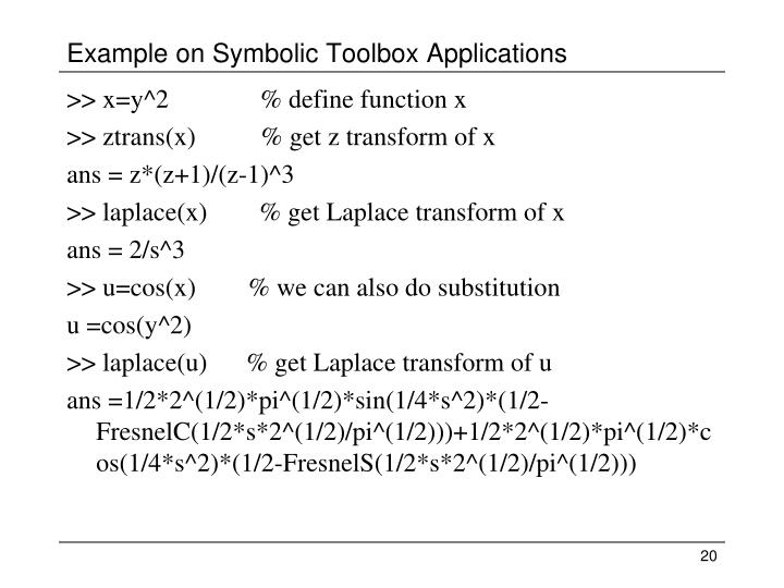 PPT - MatLAB Lesson 5&6: Symbolic Mathematics & File I/O PowerPoint ...