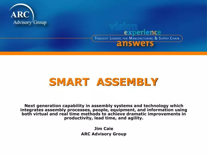 Ppt Smart Assembly Powerpoint Presentation Free Download Id 4268832