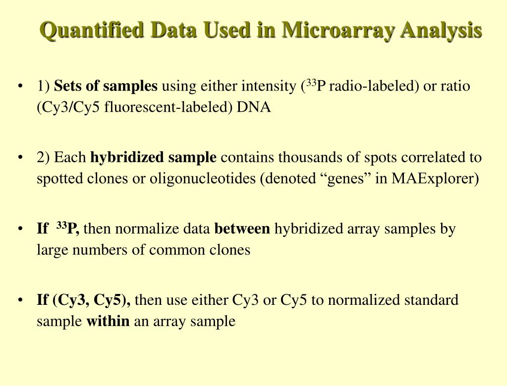 Ppt Introduction To Data Mining Of Microarrays Using The Microarray Explorer Powerpoint