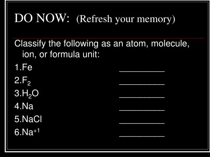 PPT - DO NOW: (Refresh your memory) PowerPoint Presentation, free ...