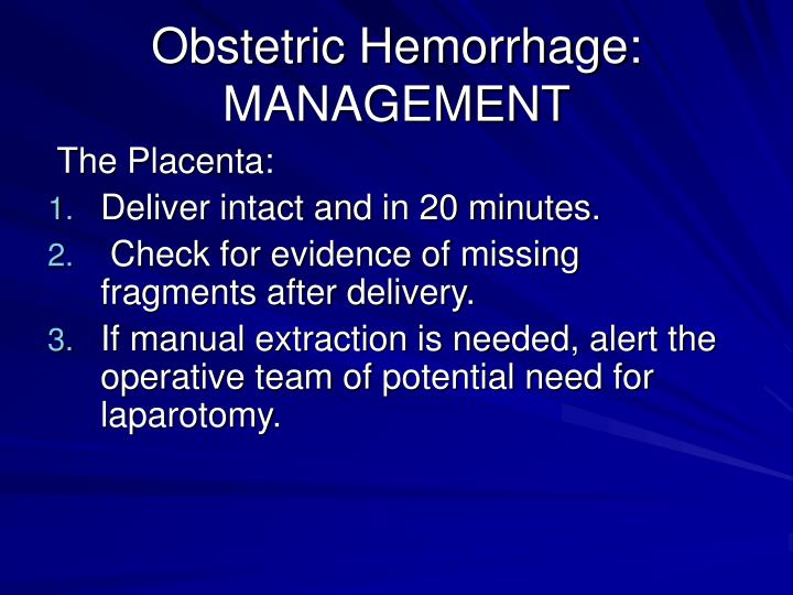 PPT - Obstetric Hemorrhage PowerPoint Presentation - ID:4270281