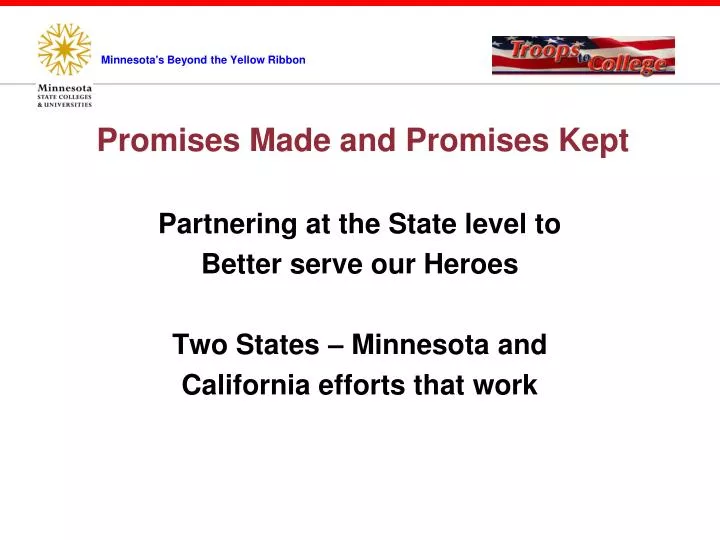 PPT - Promises Made and Promises Kept PowerPoint Presentation, free ...