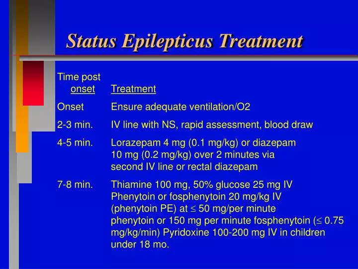 PPT - Status Epilepticus Treatment PowerPoint Presentation, free ...