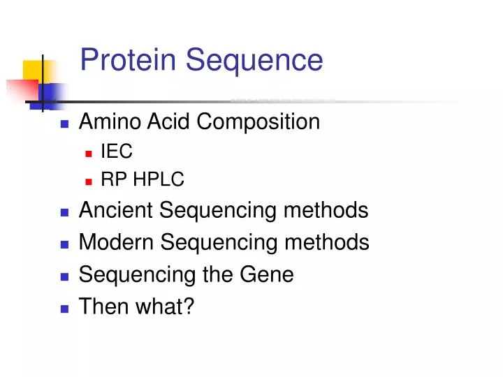 PPT - Protein Sequence PowerPoint Presentation, free download - ID:4271810