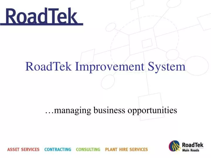 PPT - RoadTek Improvement System PowerPoint Presentation, free download ...
