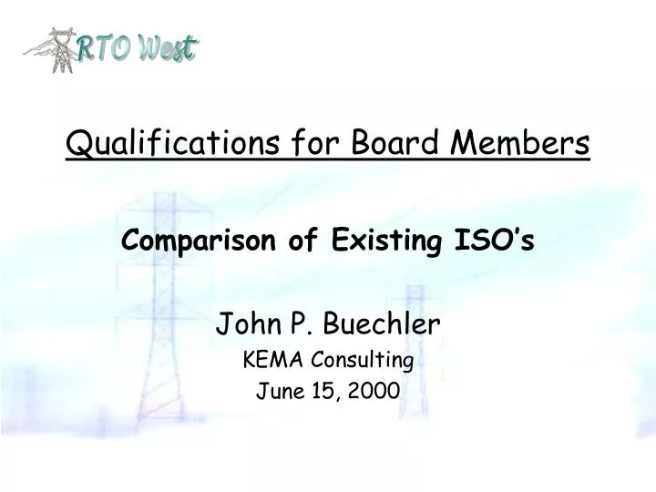 PPT - Qualifications for Board Members PowerPoint Presentation, free ...