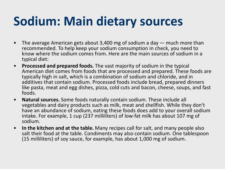 PPT - Low-sodium diet: Why is processed food so salty? PowerPoint ...