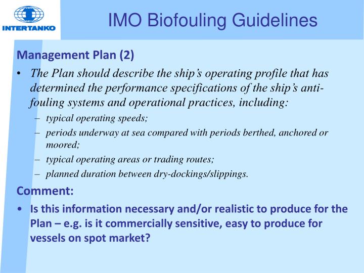 PPT - IMO Biofouling Guidelines PowerPoint Presentation - ID:4272435