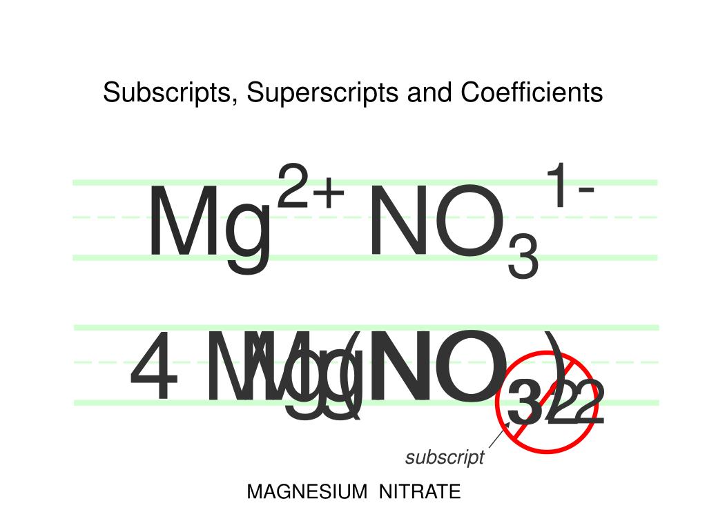 PPT Subscripts Superscripts And Coefficients PowerPoint Presentation