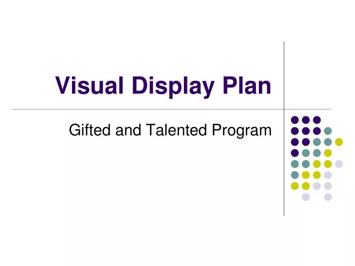 PPT - Visual Display Plan PowerPoint Presentation, free download - ID ...