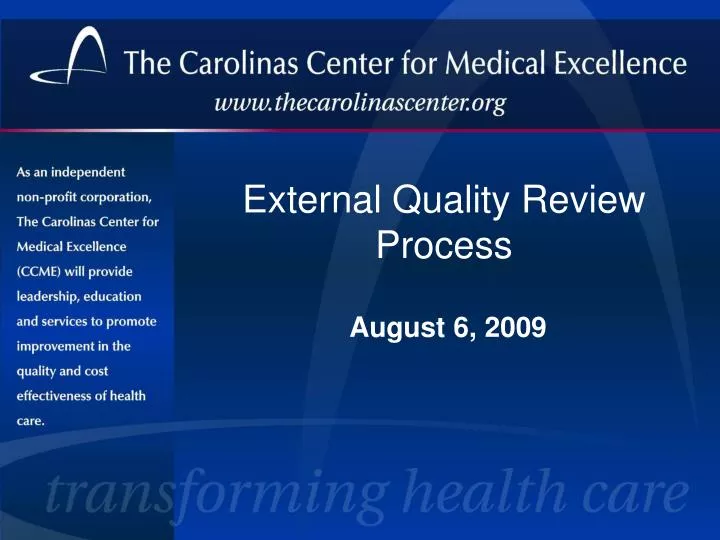 PPT - External Quality Review Process PowerPoint Presentation, free ...
