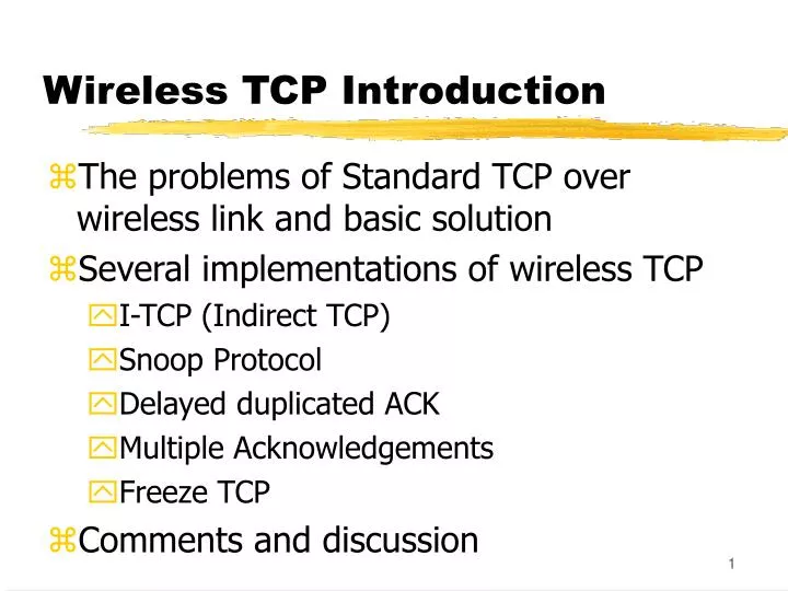 PPT - Wireless TCP Introduction PowerPoint Presentation, free download ...