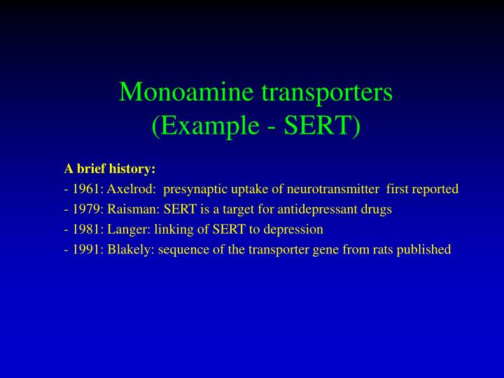 PPT - Monoamine neurotransmitters (+ Acetylcholine and Histamine ...