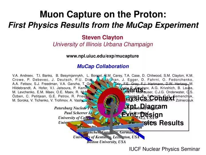 PPT - Muon Capture on the Proton: PowerPoint Presentation, free ...