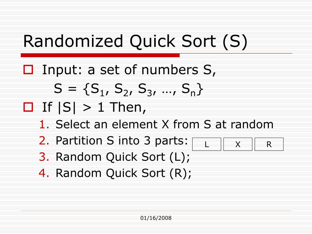 PPT - Randomized Quick Sort Algorithm PowerPoint Presentation, free ... PPT - Randomized Quick Sort Algorithm PowerPoint Presentation, free ...