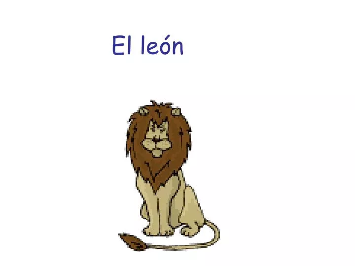 PPT - El león PowerPoint Presentation, free download - ID:4275710