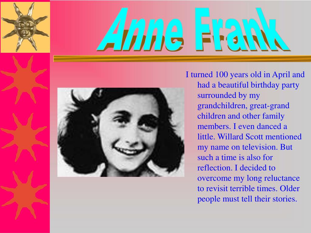 PPT - We hope you enjoy our PowerPoint Presentation about Anne Frank ...