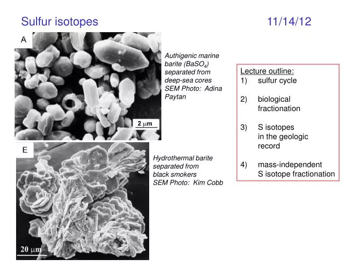 PPT - Sulfur isotopes 11/14/12 PowerPoint Presentation, free download ...