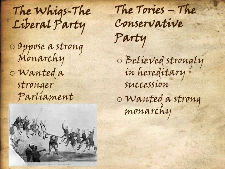 PPT - The Tories and the Whigs- British dual party system PowerPoint ...