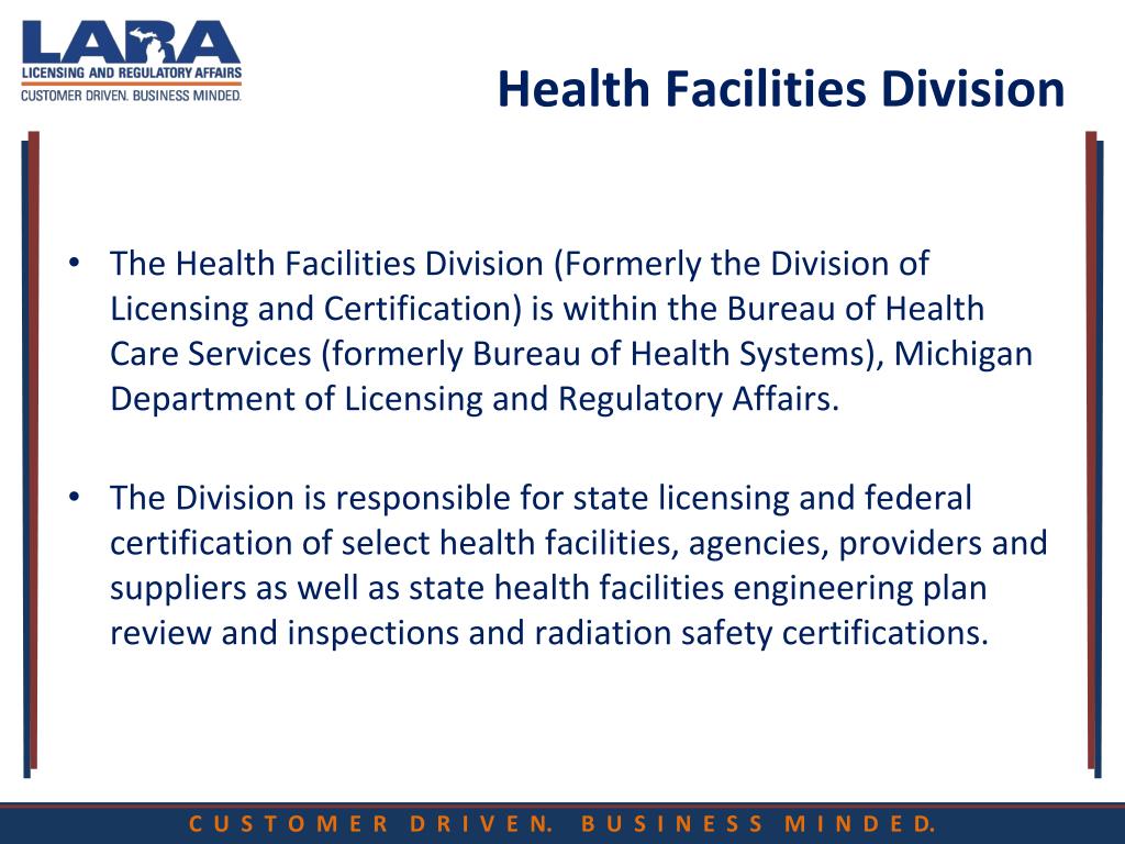PPT - Larry Horvath, Director, Health Facilities Division PowerPoint ...