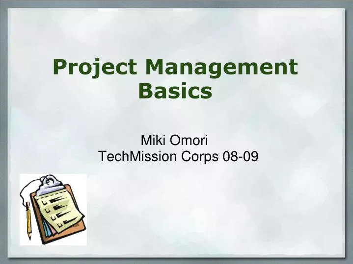 PPT - Project Management Basics PowerPoint Presentation, free download - ID:4278487