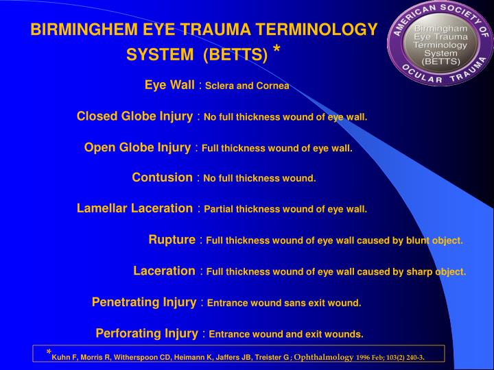 PPT - MANAGEMENT OF BLUNT OCULAR TRAUMA PowerPoint Presentation - ID ...