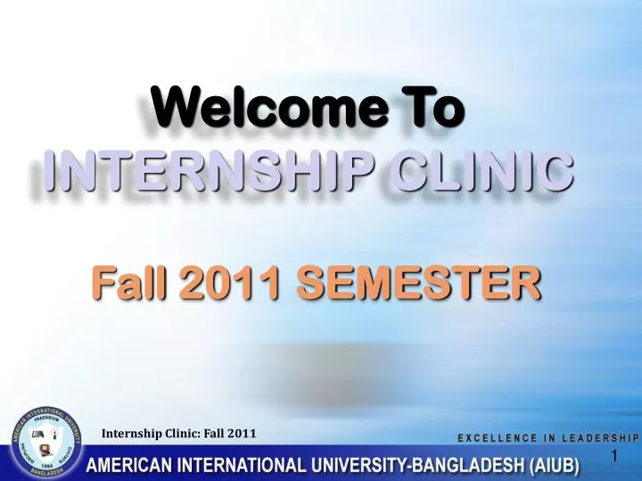 PPT - Welcome To INTERNSHIP CLINIC PowerPoint Presentation, free ...