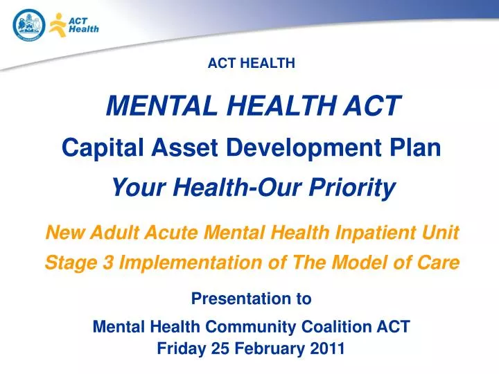 PPT - Adult Acute Mental Health Inpatient Unit $23.6m PowerPoint ...