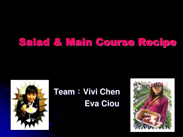 PPT - Salad & Main Course Recipe PowerPoint Presentation, free download ...
