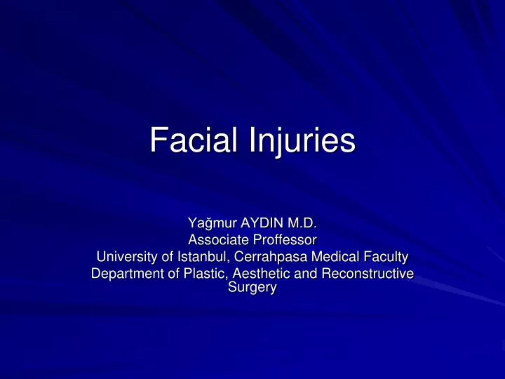 PPT - Facial Injuries PowerPoint Presentation, free download - ID:4281313
