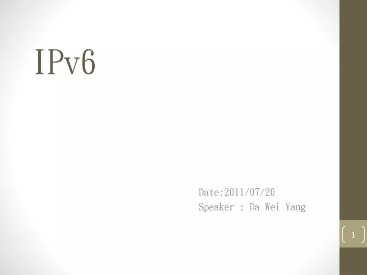 PPT - IPv6 PowerPoint Presentation, free download - ID:4282272