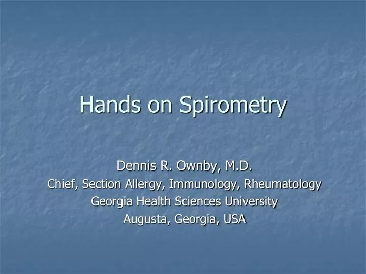 PPT - Hands on Spirometry PowerPoint Presentation, free download - ID ...