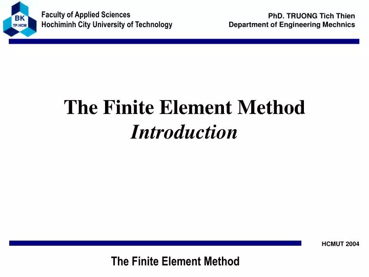 Ppt The Finite Element Method Introduction Powerpoint Presentation