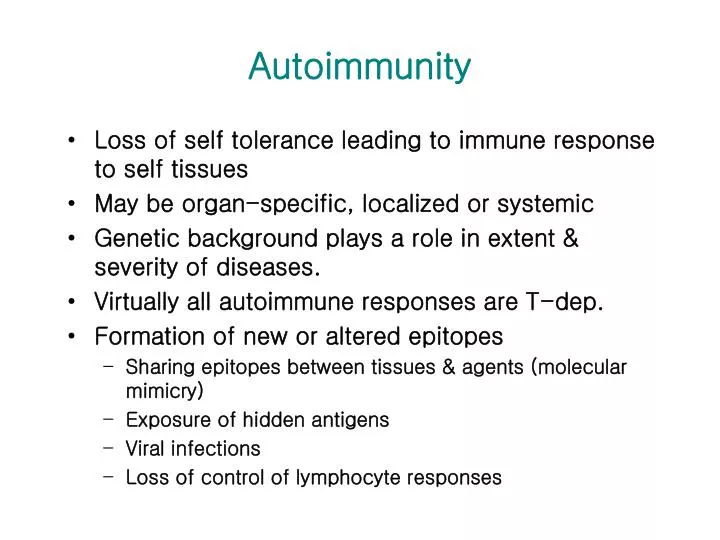 PPT - Autoimmunity PowerPoint Presentation, free download - ID:4283372