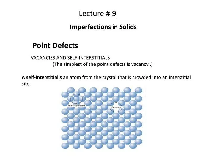 PPT - Imperfections in Solids PowerPoint Presentation, free download ...
