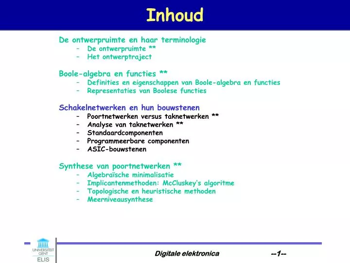 PPT - Inhoud PowerPoint Presentation, free download - ID:4284132