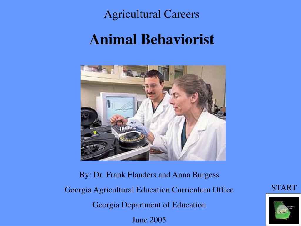 PPT - Agricultural Careers Animal Behaviorist PowerPoint Presentation ...