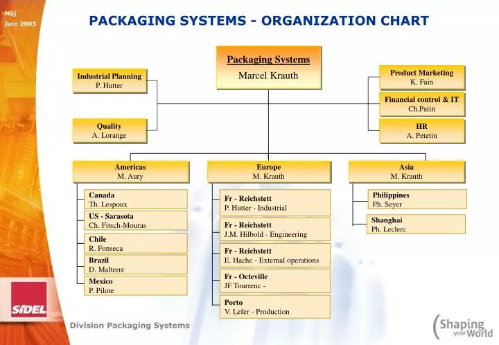 PPT - PACKAGING SYSTEMS - ORGANIZATION CHART PowerPoint Presentation ...